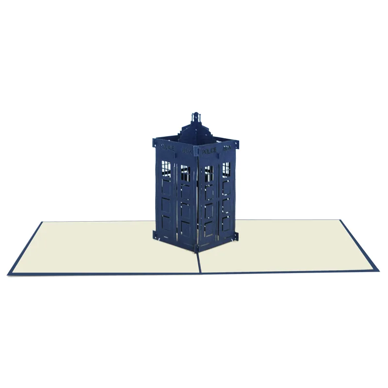 3d Popup card - Police box - Ecosilky